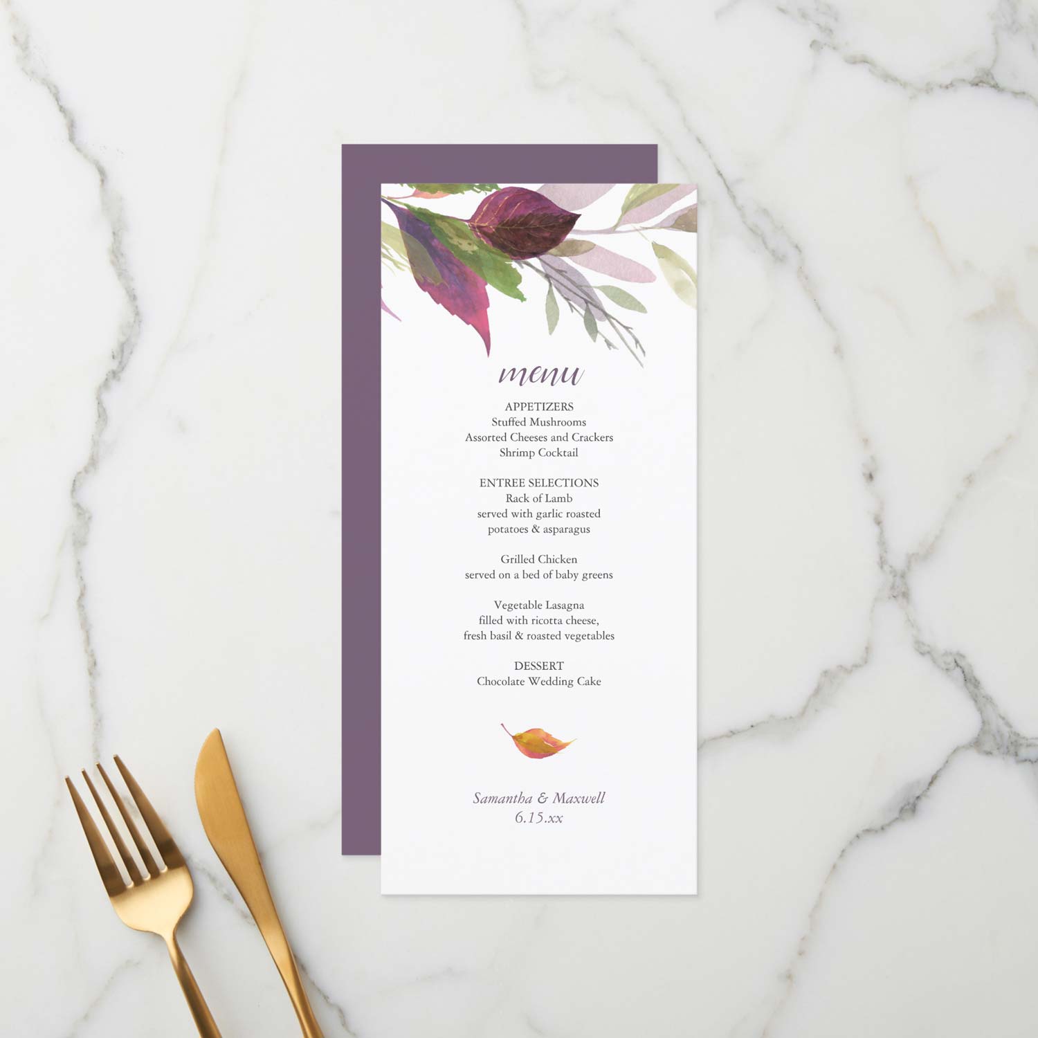 Fall Wedding Ideas: Autumn Elegance and Foliage Stationery - dotellabelle